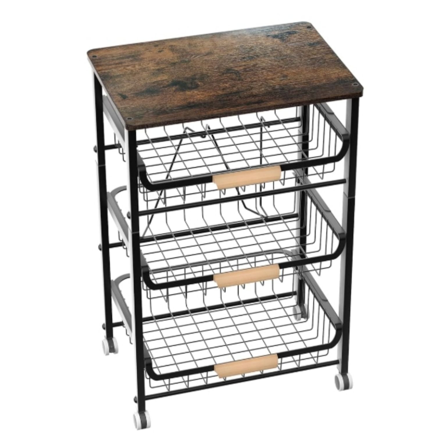 4-Layer Fruit Basket Kitchen Food Storage Organizer and Storage Rack ...