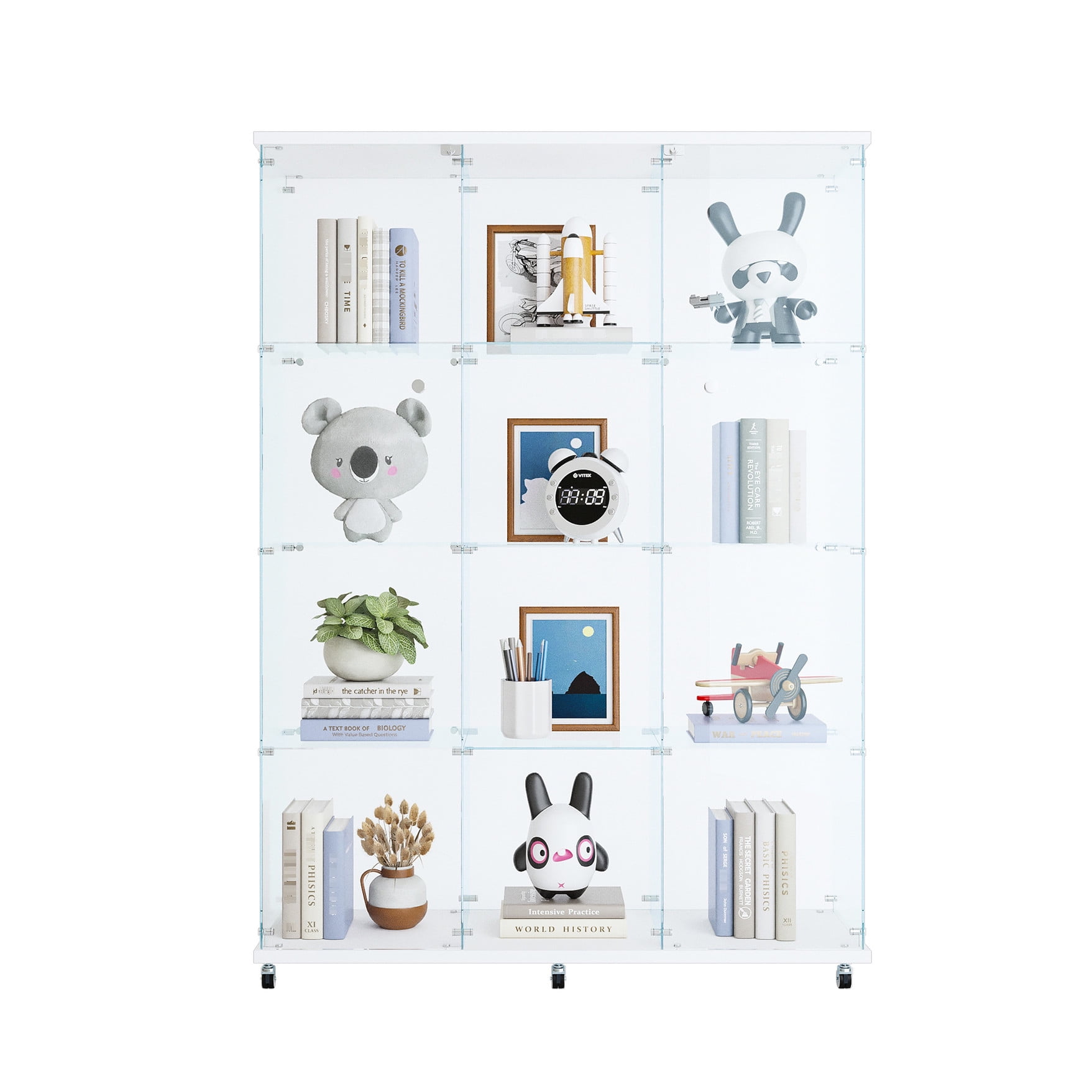 4-Layer Glass Storage, Large Dimensions - Display a Wide Range of Items ...