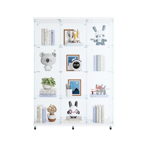 4-Layer Glass Storage, Large Dimensions - Display a Wide Range of Items ...
