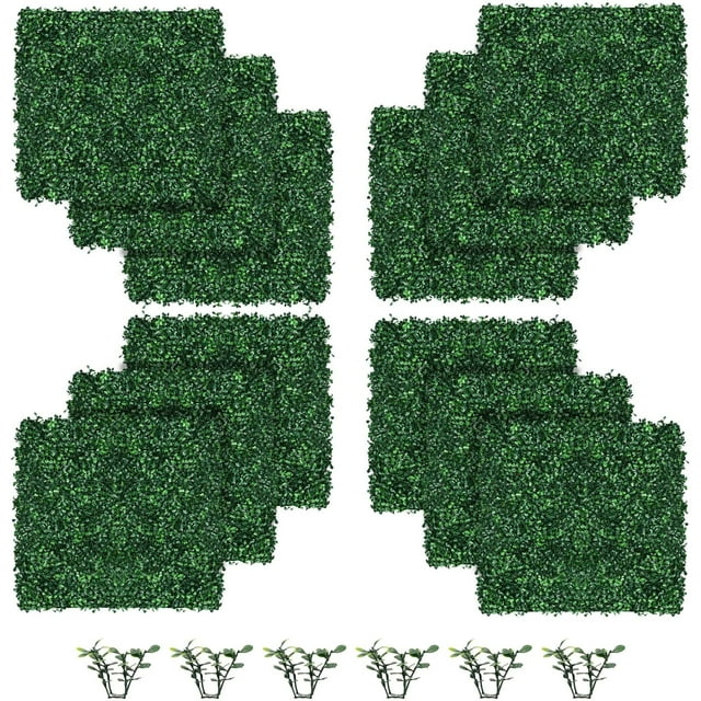 4-Layer Grass Wall Panels, 10"x 10"(10pcs) Artificial Green Wall Panel ...