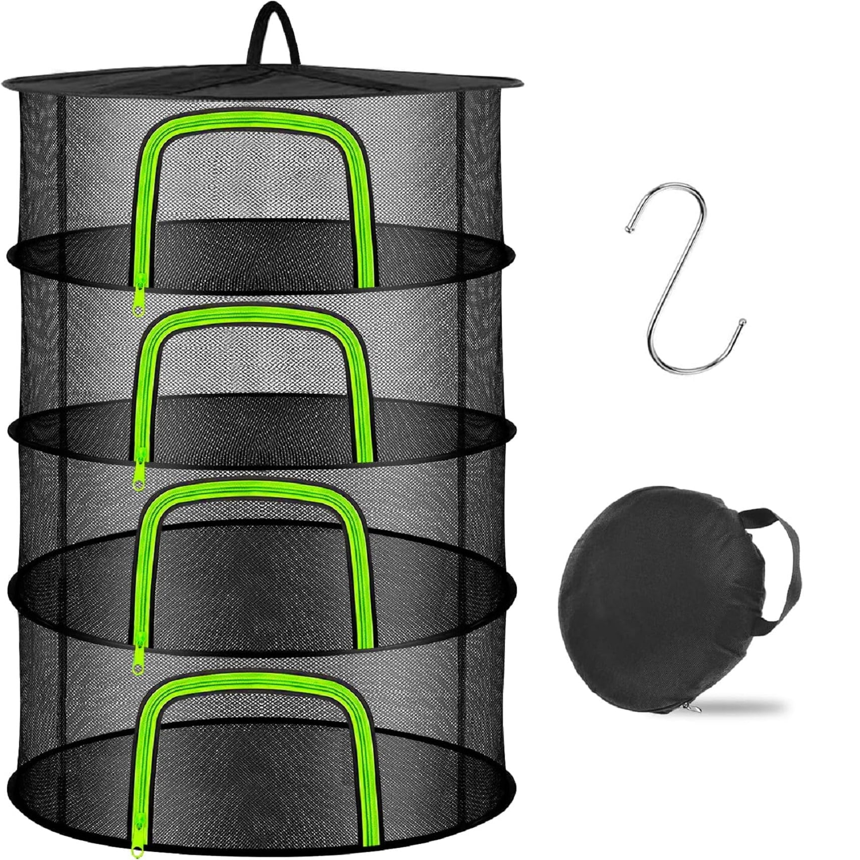 Eiito Herb Drying Rack 4 Layers Hanging Mesh Basket for Herbs Plants ...