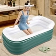 4-Layer Inflatable Bathtub with Electric Air Pump - Portable PVC Spa ...