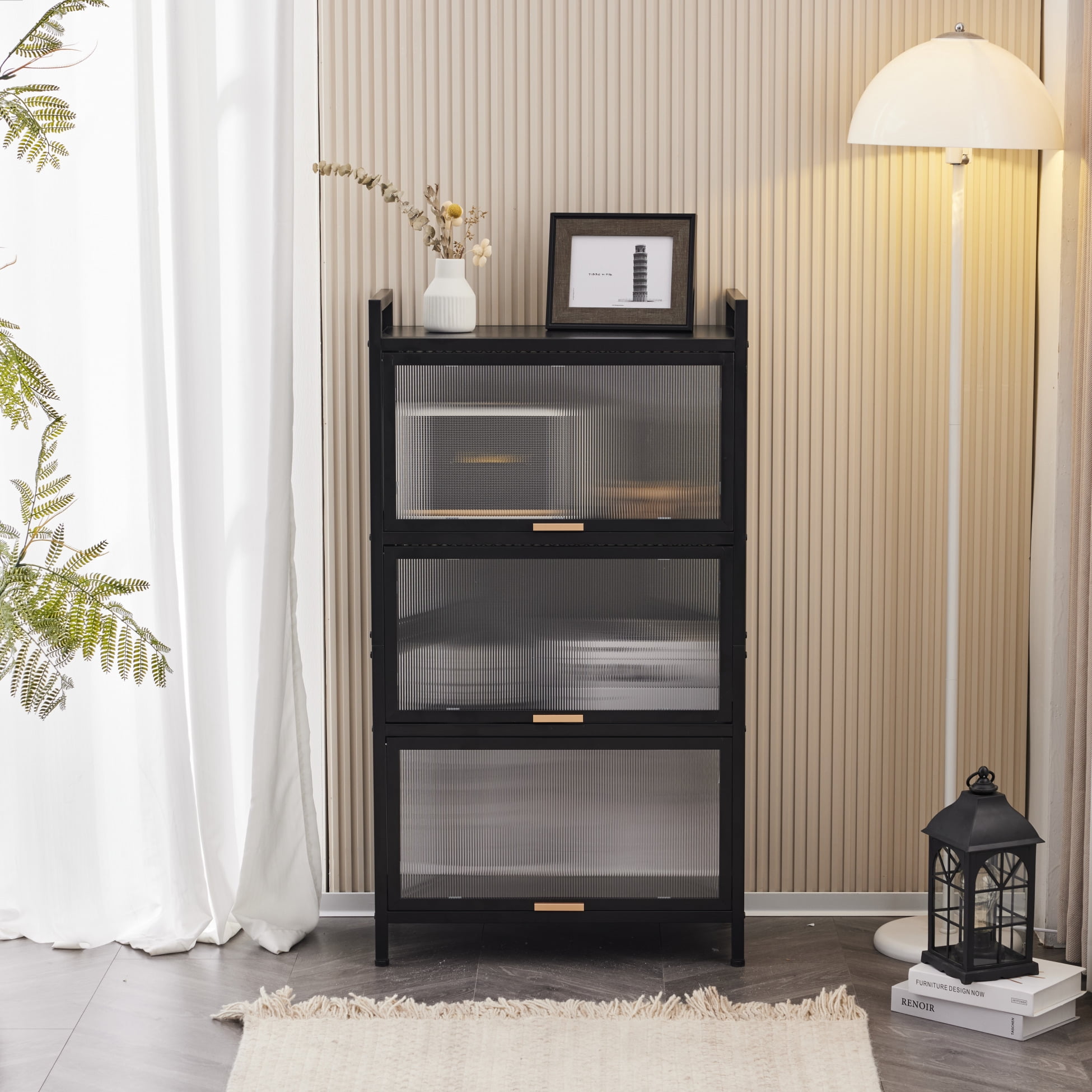 4-Layer Kitchen Pantry Cabinet, Multifunctional Storage Cabinet with ...