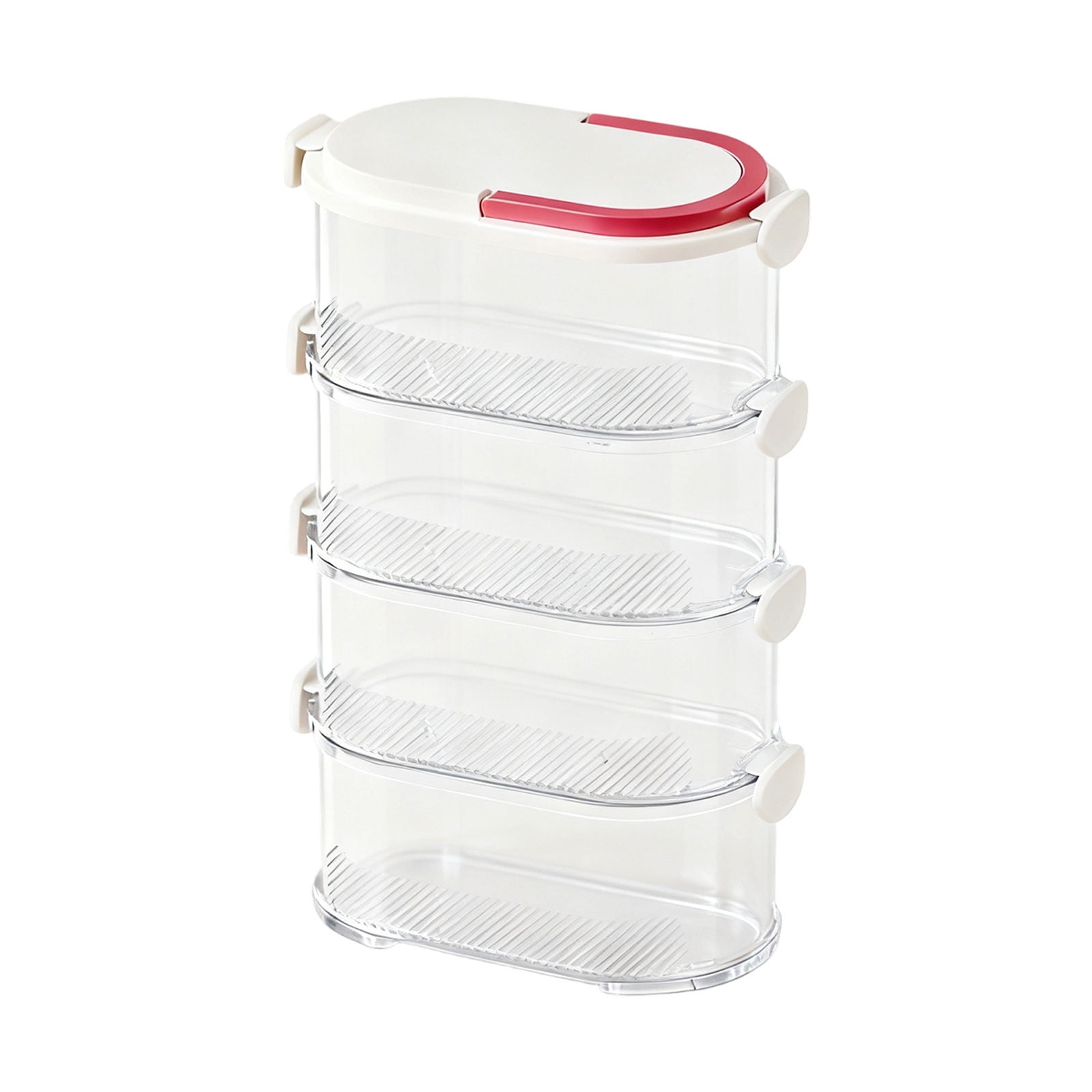 4-Layer Kitchen Pantry Organizer,Clear Airtight Food Storage Containers ...