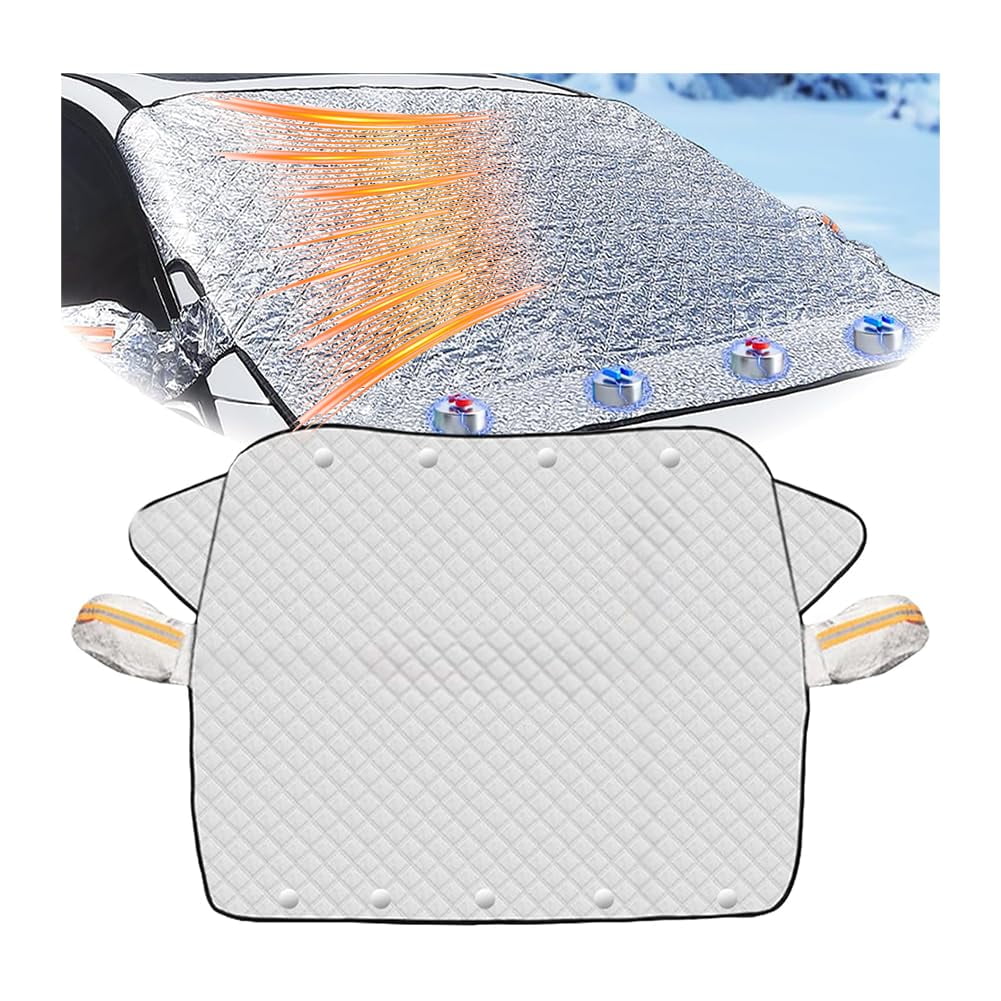 4-Layer Magnetic Windshield Cover for Car,Anti-Snow Windproof Magnetic ...