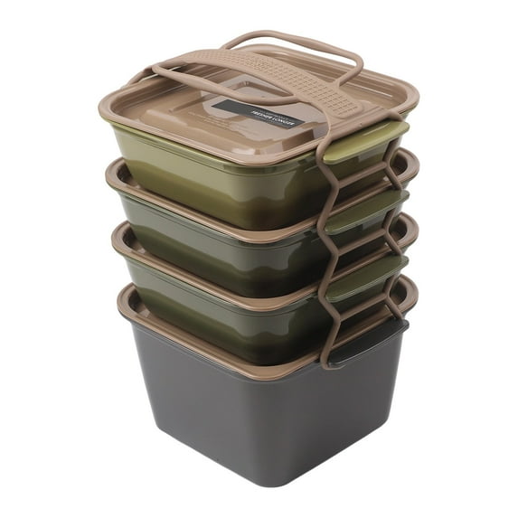 4 Layer Portable Lunch Box Food Storage Containers With Lids For ...