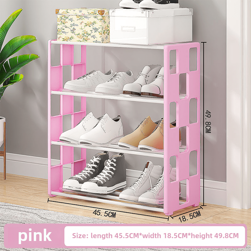 4-Layer Simple Shoe Rack Home Doorway Bold Metal Shoe Rack Storage Rack ...