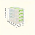 4-Layer Stackable Large Capacity Transparent Plastic Storage Box Cover ...