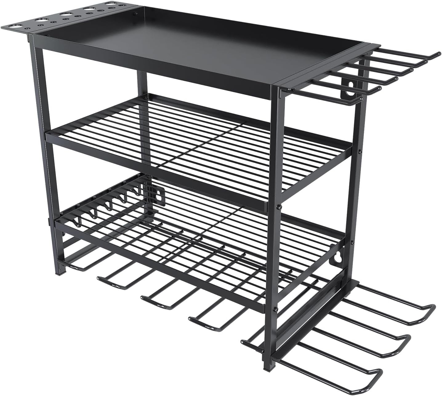 4 Layer Wall Mount Power Tool Organizer, Tool Utility Racks Power Tools ...