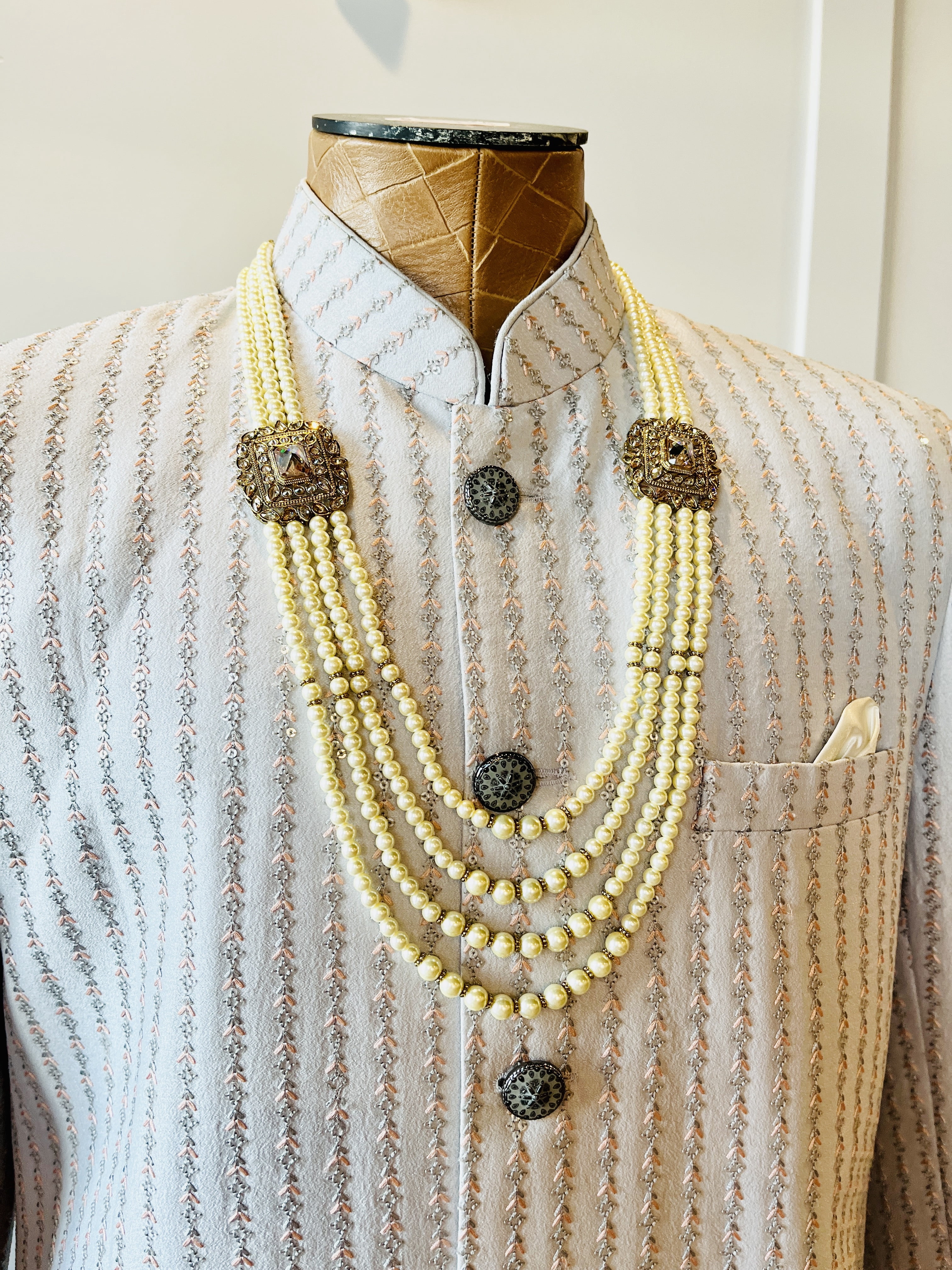 4-Layered Fancy Pearl Groom Set - Walmart.com