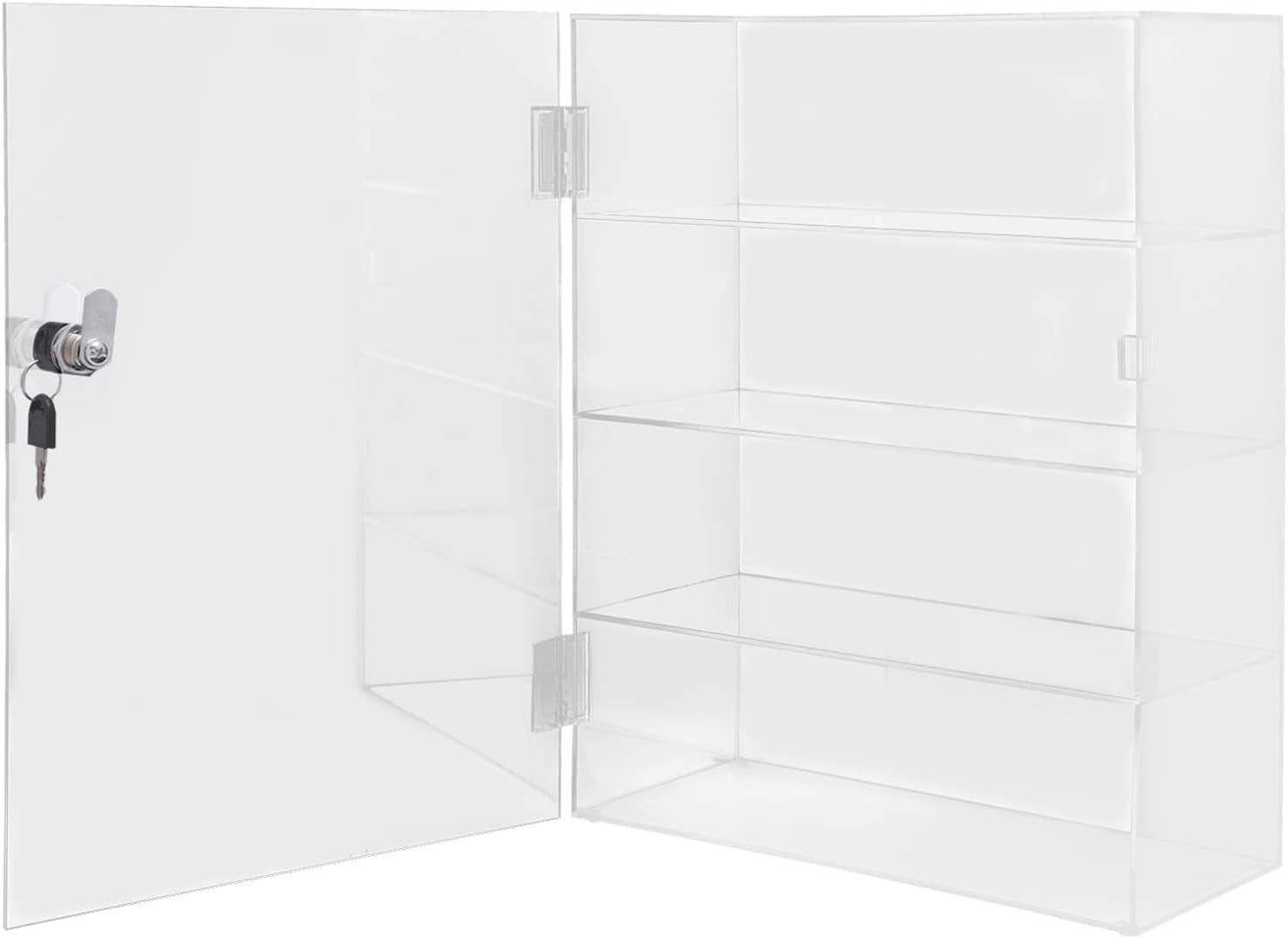 4 Layers Acrylic Display Stand with Lock, Art Sculpture Collection ...