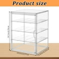 4 Layers Acrylic Pastry Display Case - Adjustable Clear Bread Storage ...