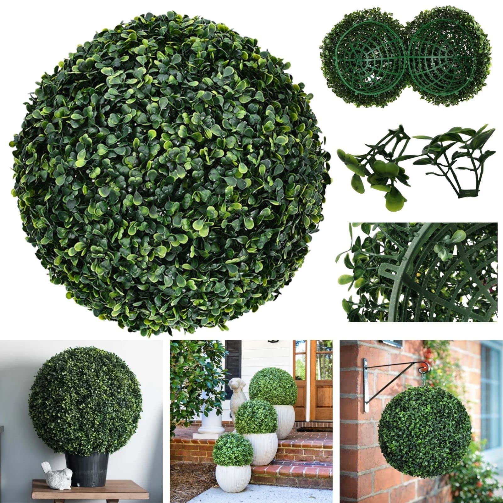 4 Layers Artificial Plant Topiary Ball Faux Boxwood Decorative Balls ...