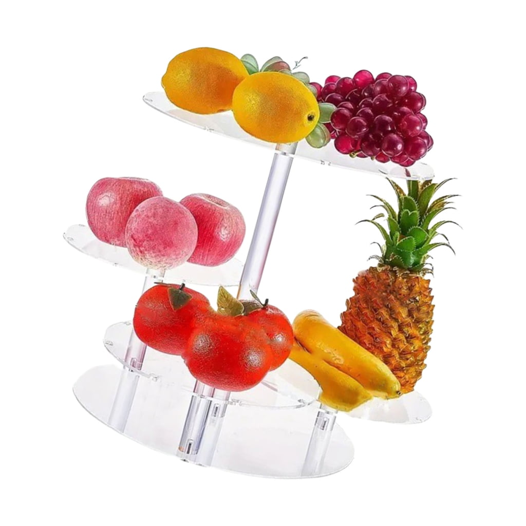 4 Layers Cake Tower With LED String Light Multiurpose Dessert Holder ...