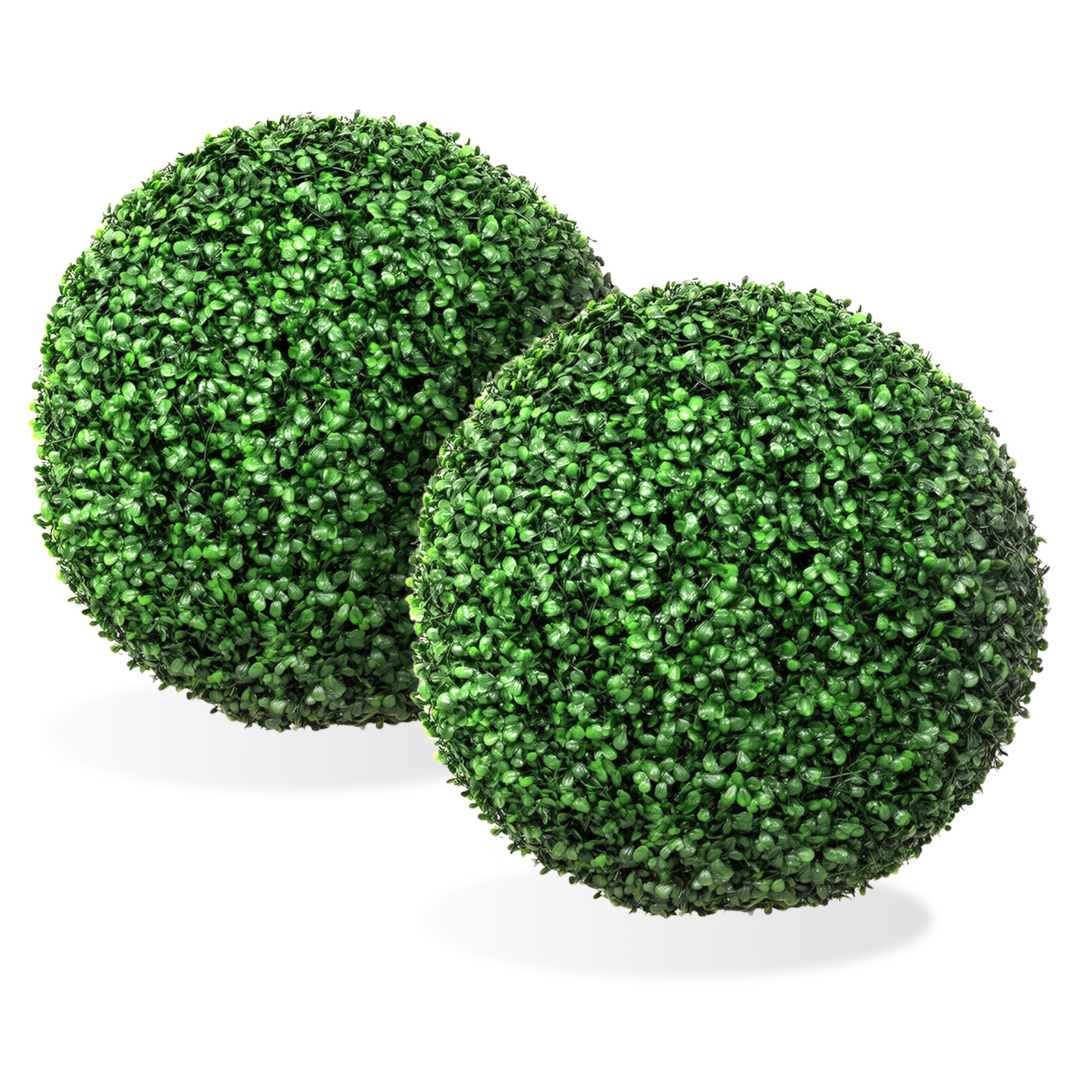 4 Layers Faux Boxwood Decorative Balls, 20 inch UV-Resistant Greenery ...