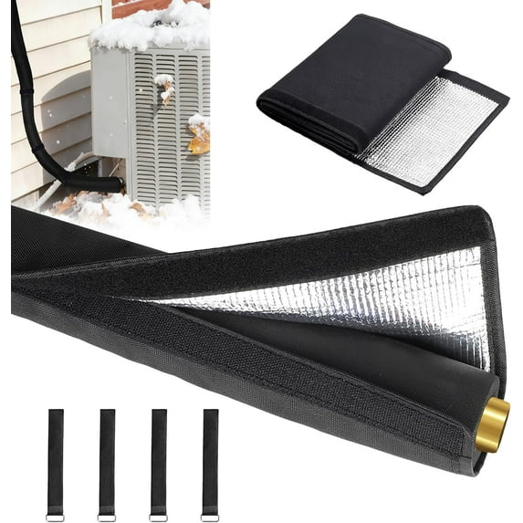4 Layers HVAC Copper AC Line Pipe Insulation Cover Outdoor 72in x 10 ...