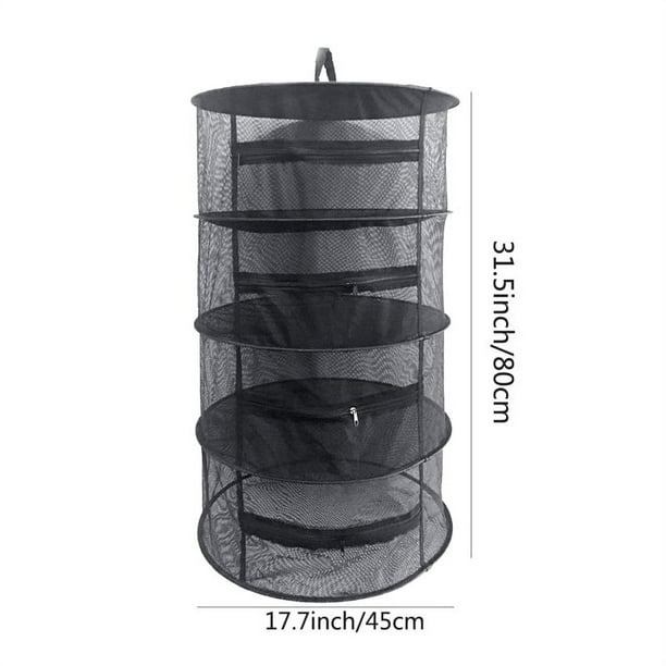 4 Layers Hanging Herb Drying Net With Zippers Herb Dryer Mesh Tray ...