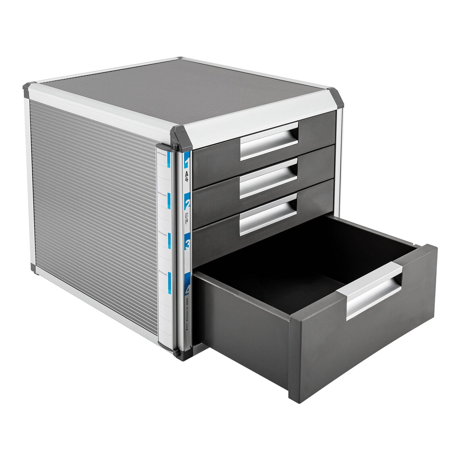 4 Layers Home Office Desktop File Storage Box Locking Drawer Cabinet ...