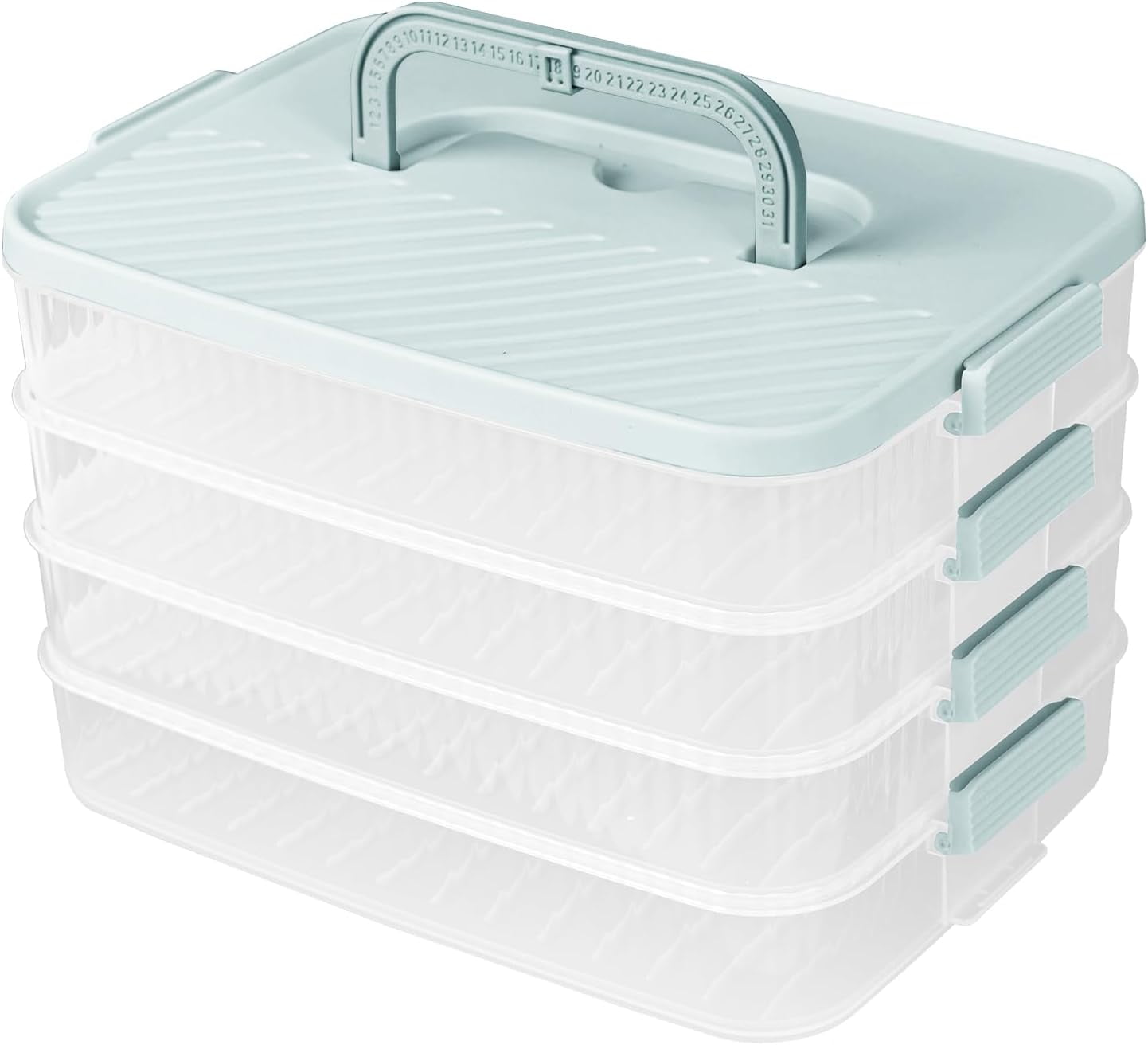 4 Layers Storage Container, 1.61'' Extra-High Layer, Cookie Carrier ...