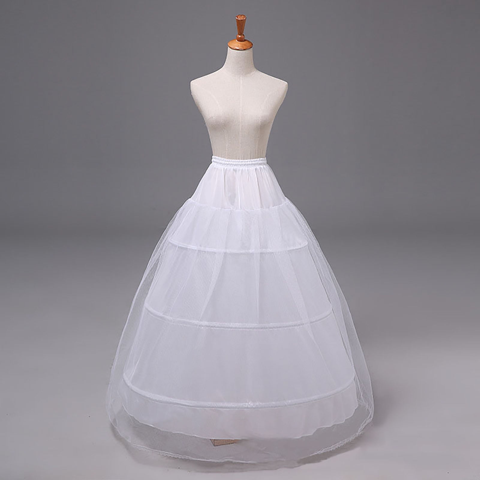4 Layers Wedding Dress Underskirt for Women,White 4 Hoops Tulle ...