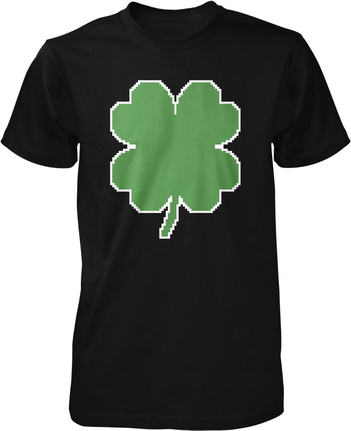 4 Leaf Clover, St. Patrick's Day, Pixelated Clover Men's T-shirt ...