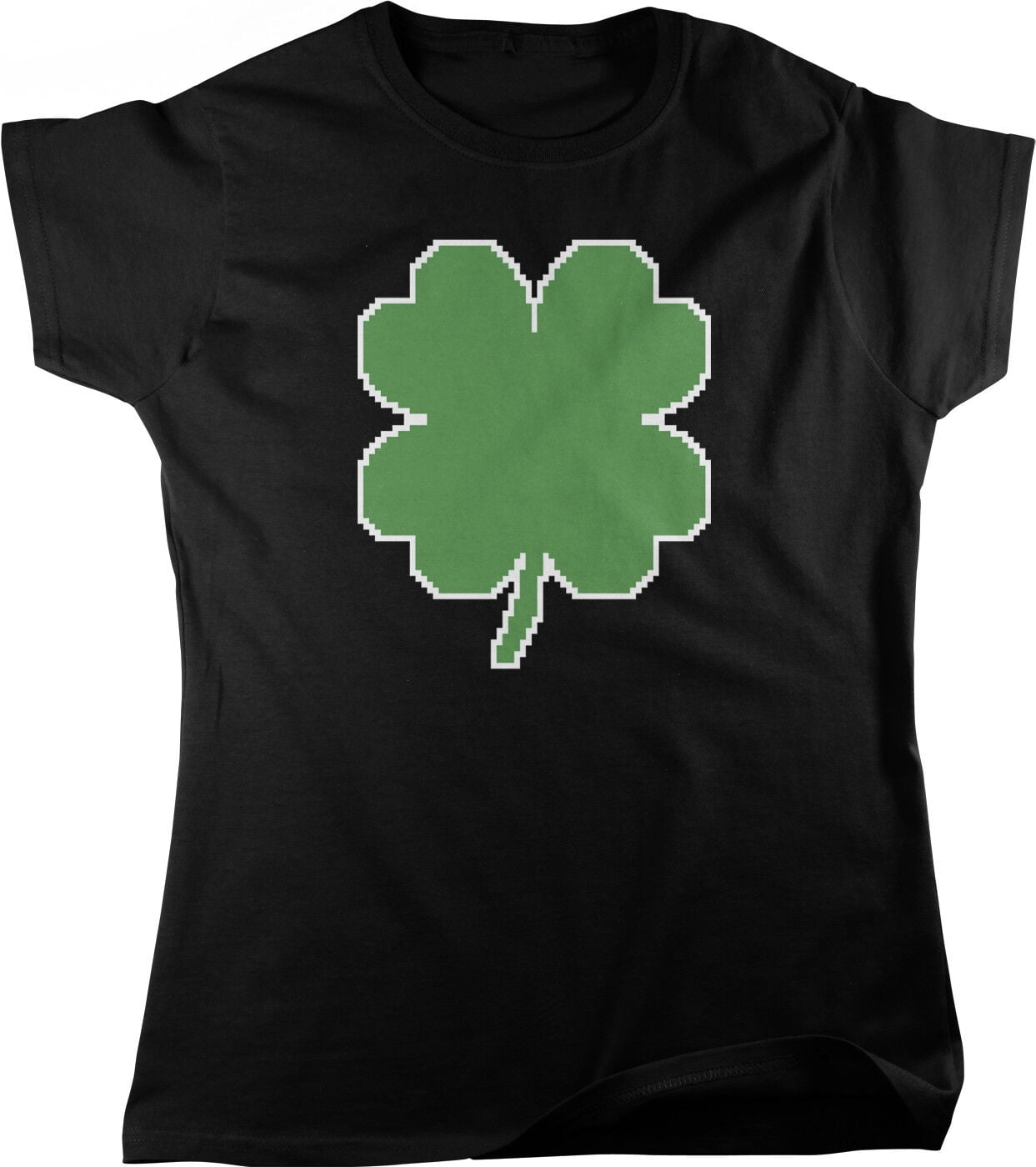 4 Leaf Clover, St. Patrick's Day, Pixelated Clover Women's T-shirt ...