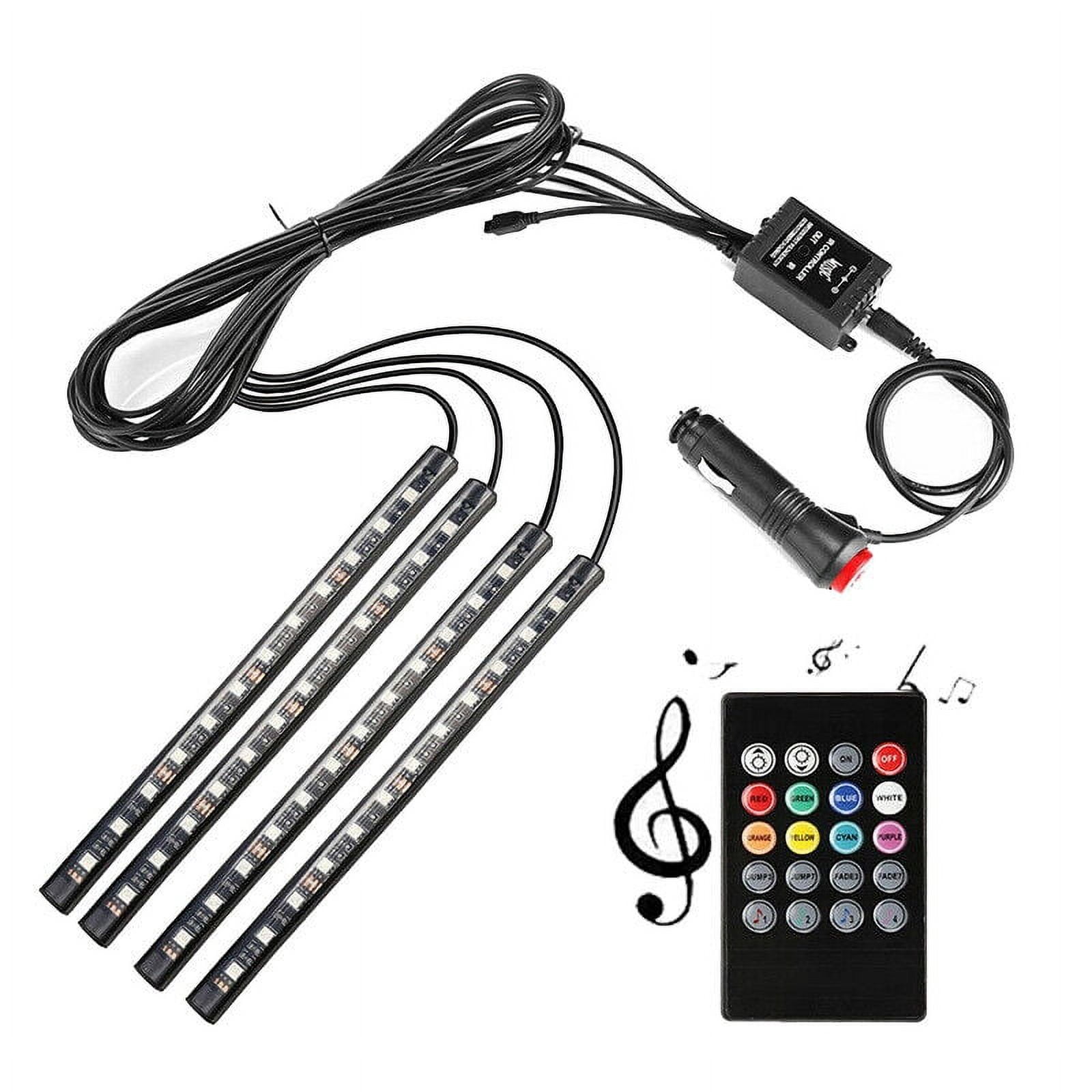 4 Led light strip for Cars Inside car Lighting interior Glow Color ...