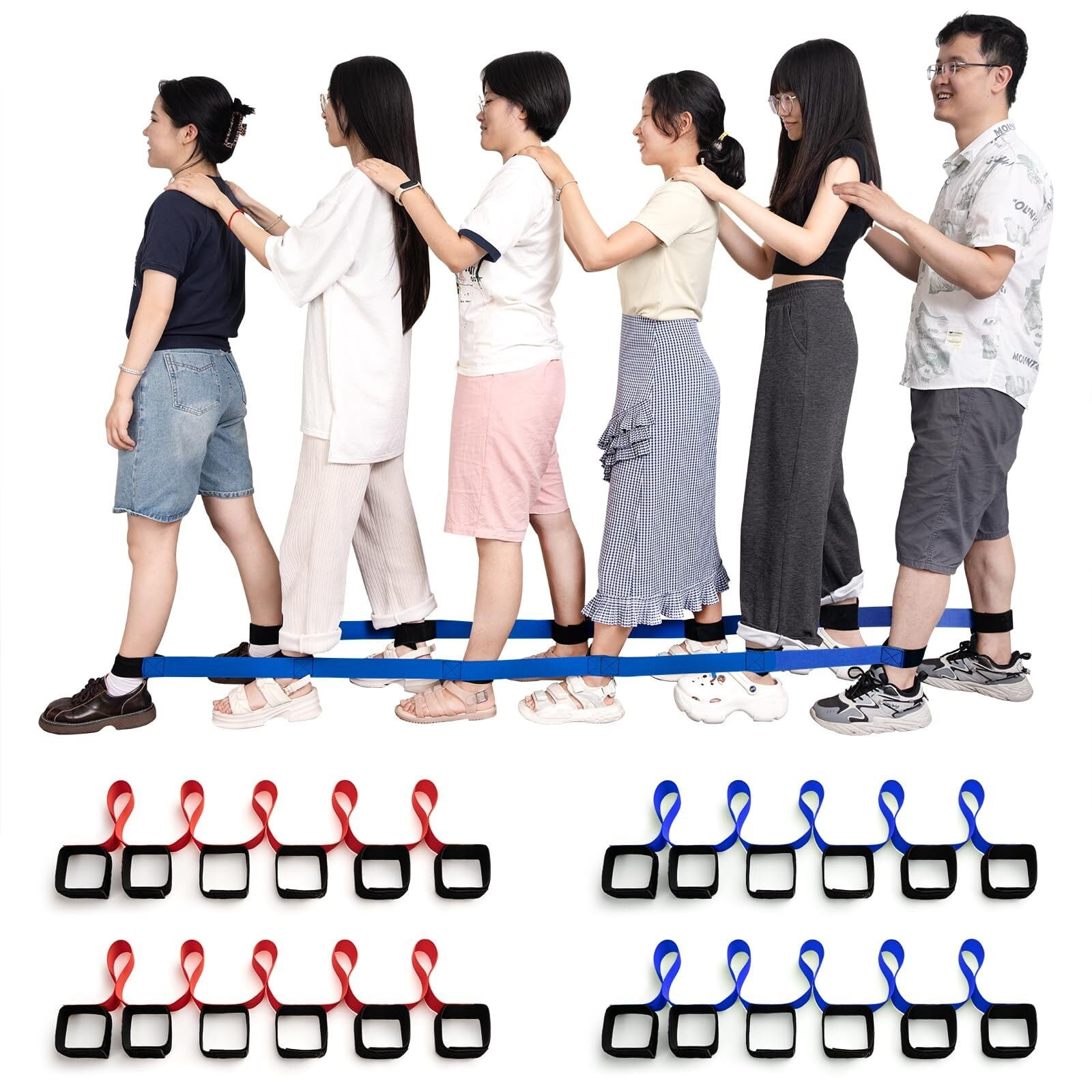 4 Legged Race Band, Outdoor Party Group Game for Kid Adult, Cooperative ...