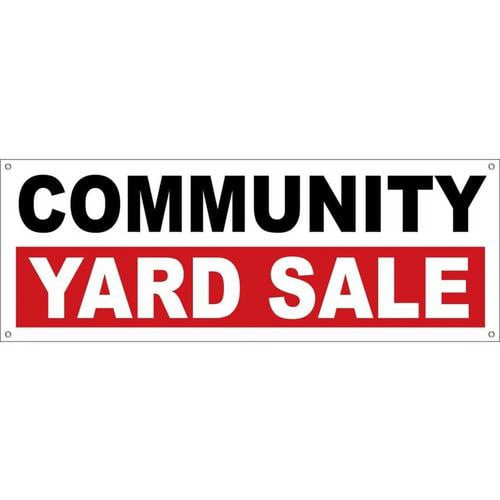 4 Less 18X48 Inch MMUNITY YARD SALE Vinyl Banner Sign With Grommets Wrb ...
