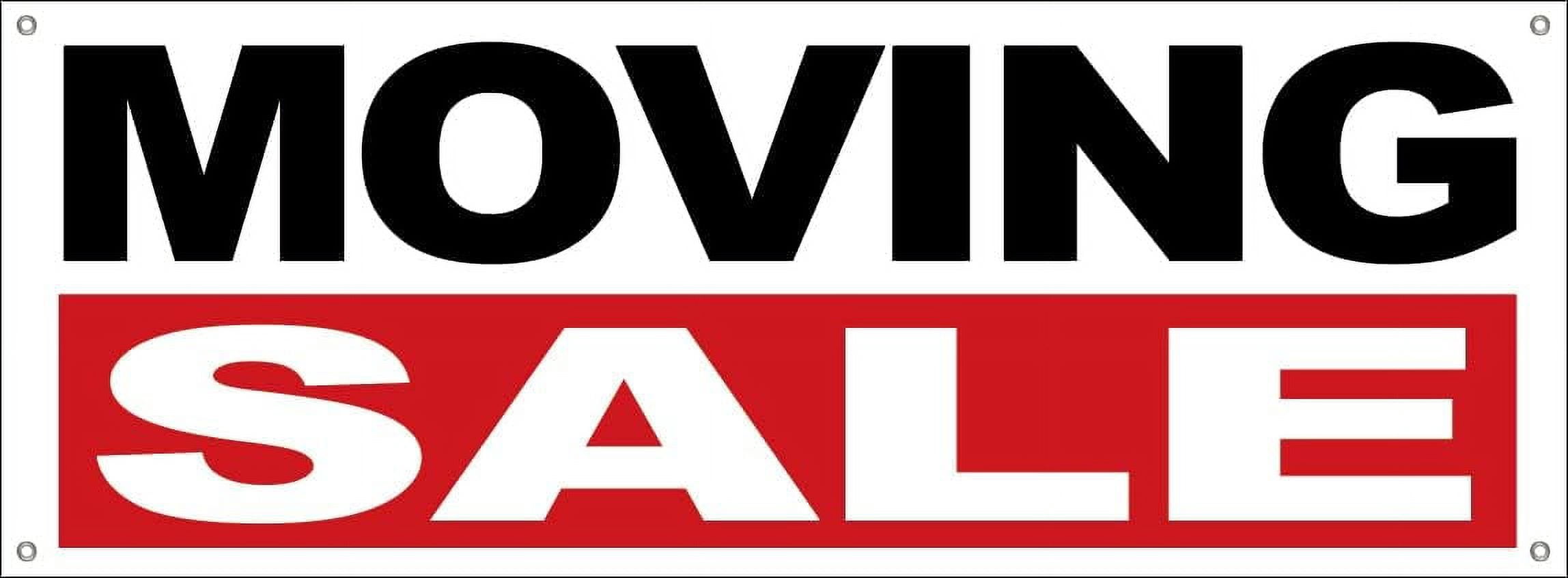 4 Less 18x48 Inch MOVING SALE Vinyl Banner Sign with Grommets wrb ...