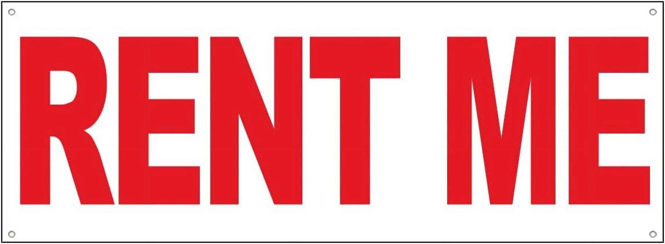 4 Less 18x48 Inch RENT Vinyl Banner Sign with Gromts wb - Walmart.com