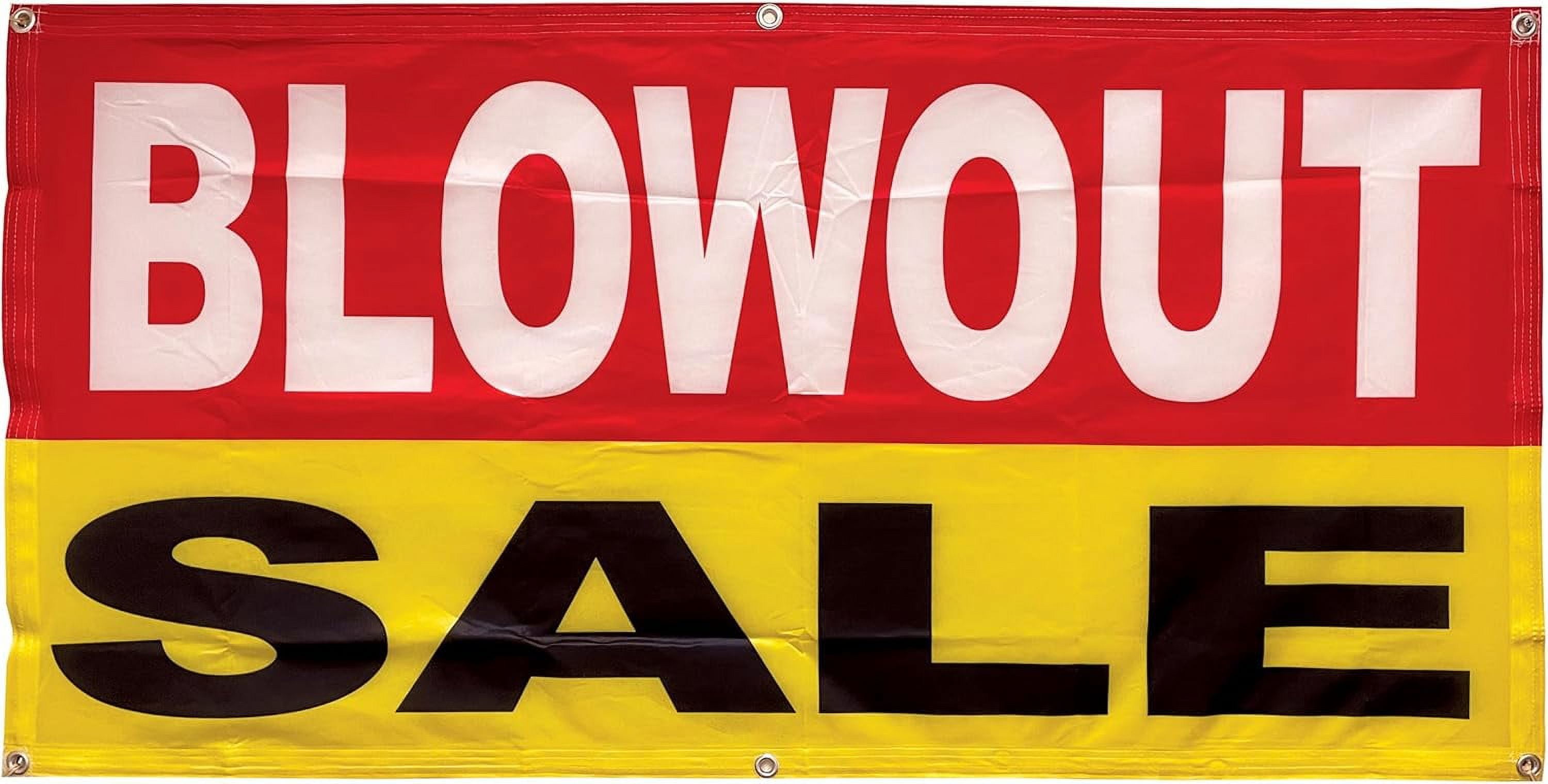 4 Less 2x4 Feet BLOWOUT SALE Banner Polyester Fabric Sign with Grommets ...