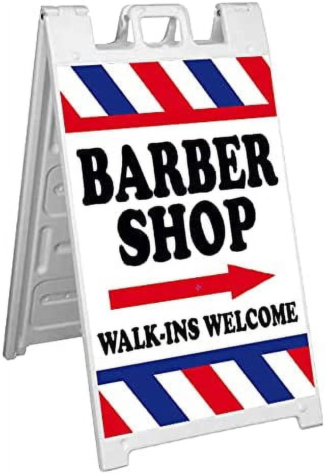 4 Less BARBER SHOP WALK INS WELME Signicade A-Frame Sign Sidewalk ...