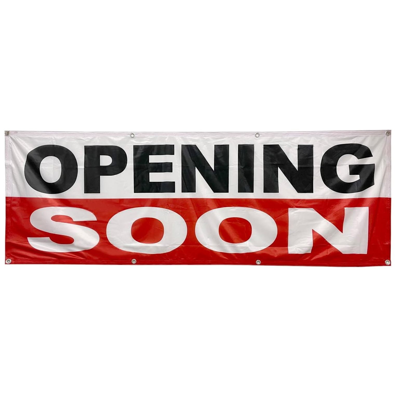 4 Less Co 2x6 Feet Opening Soon Banner Sign Fabric Polyester with ...