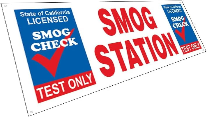 4 Less Co 3x10 Feet SMOG STATION TEST ONLY Vinyl Alternative Sign ...