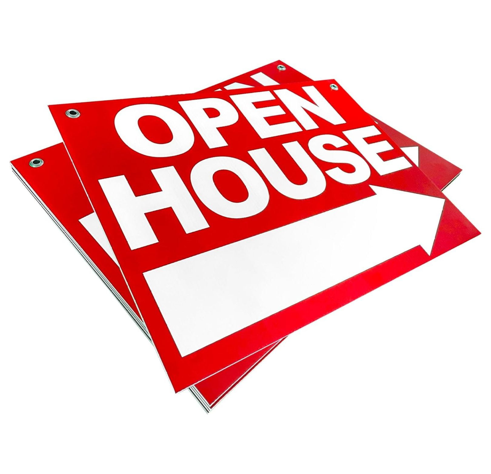 4 Less Co 5 Pack Replacement 24x18 OPEN HOUSE Corrugated Signs For Yard ...