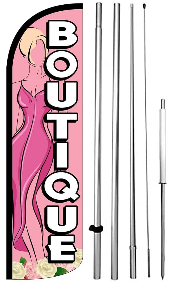 4 Less Co BOUTIQUES Windless Feather Swooper Flag Banner Sign 15 Feet ...