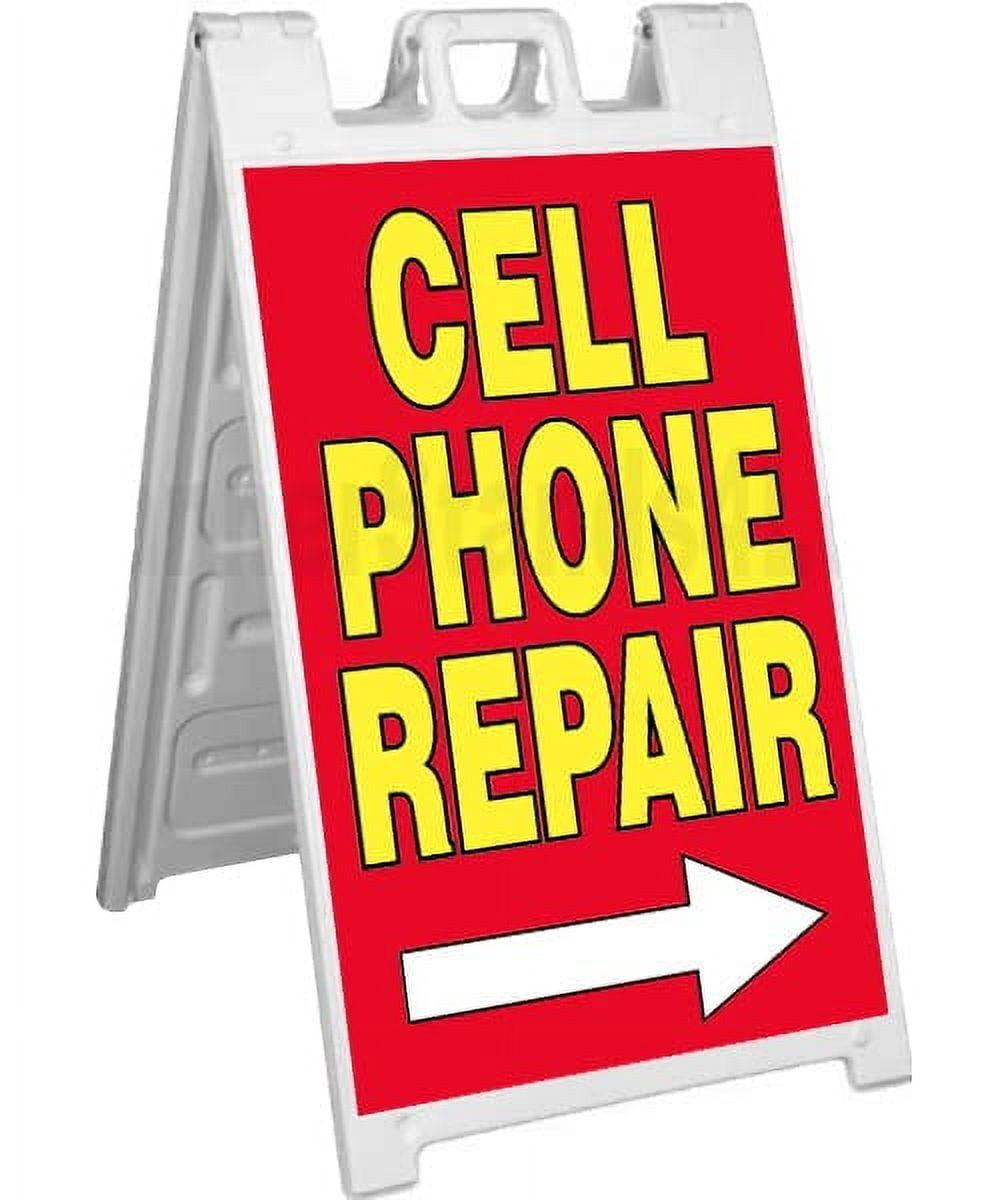 4 Less Co Signicade A-Frame Sign Sidewalk Pavement Sign - Cell Phone ...