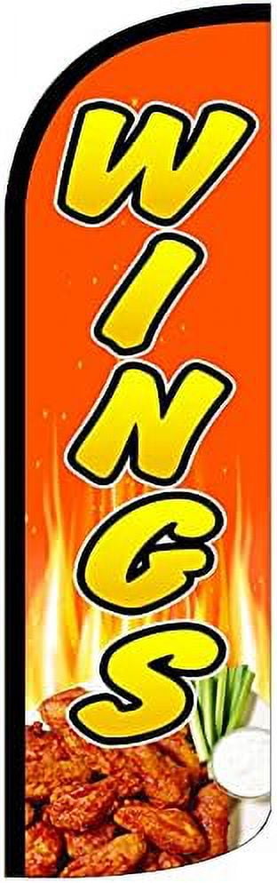 4 Less Co WINGS - Windless Swooper Flag Feather Banner Sign 3x11.5 ft ...