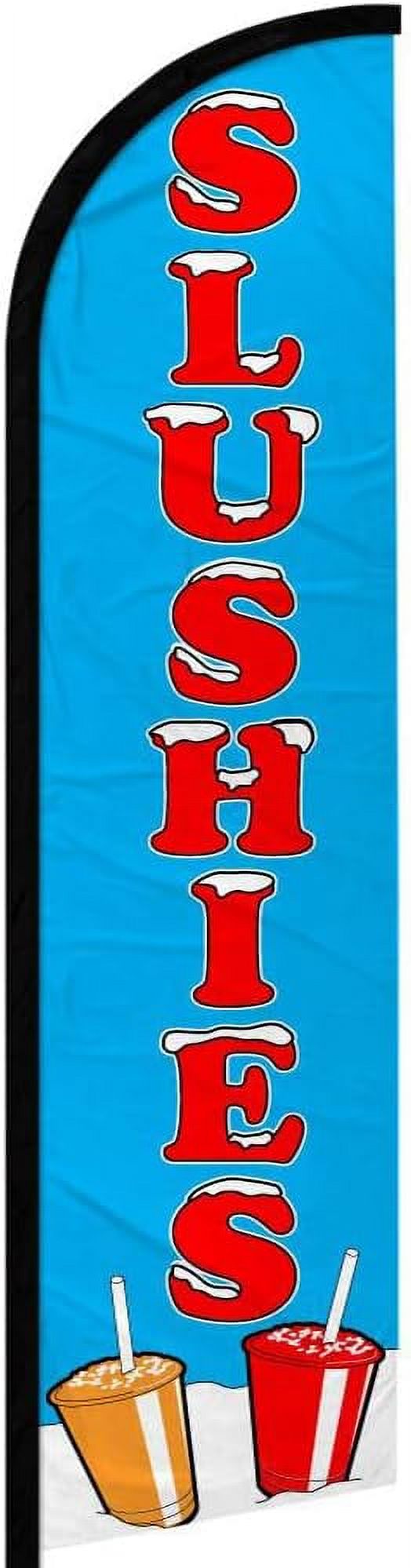 4 Less SLUSHIES Windless Swooper Flag 2.5x11.5 Feet Tall Banner Sign ...