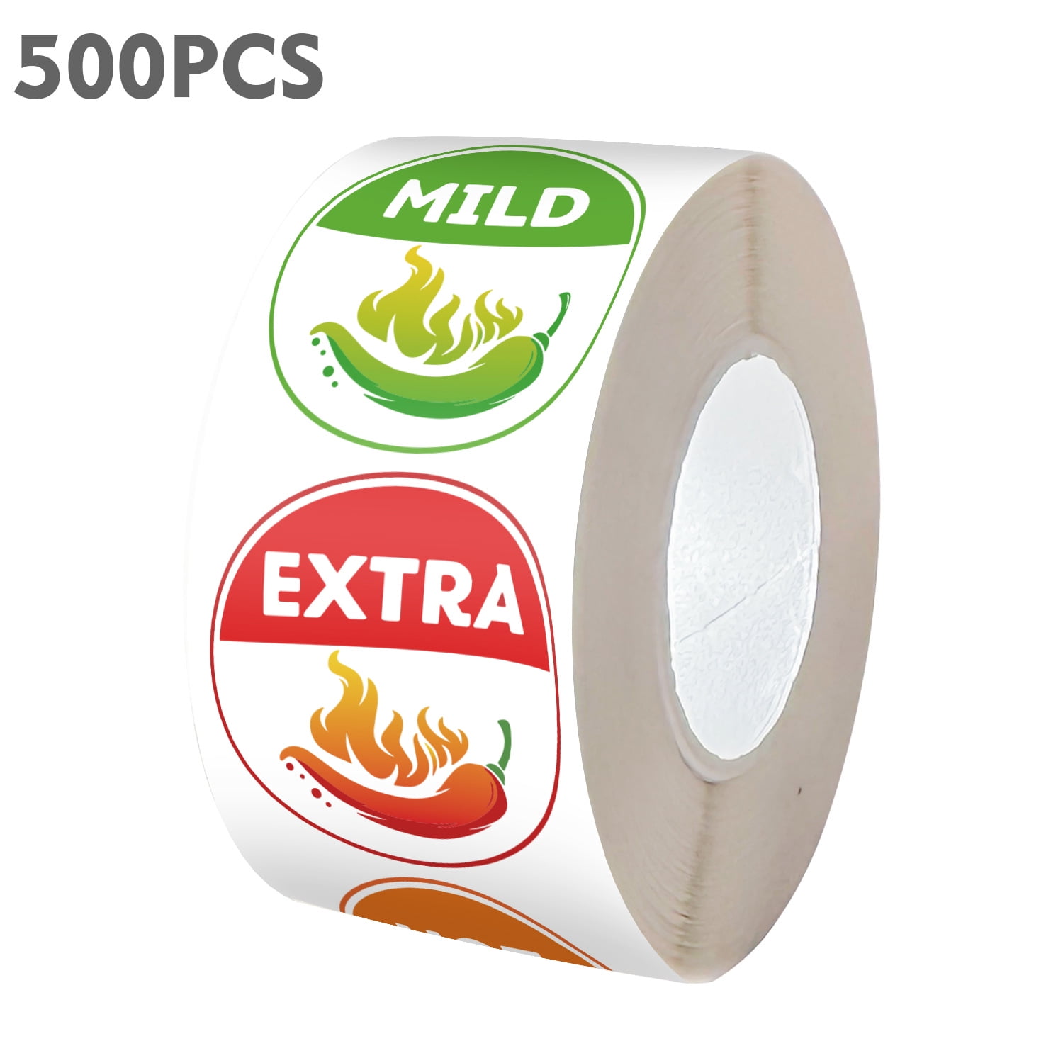 4 Level Spicy Indicator Stickers Red Chili Pepper Labels Grocery Store ...