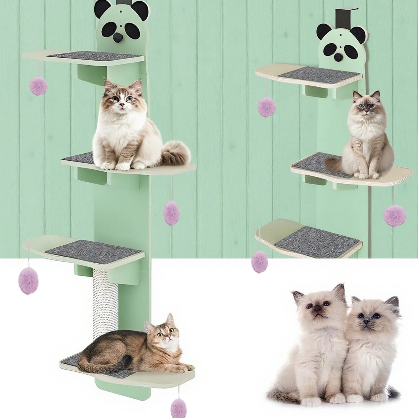 4-Levels Over Door Cat Climber, Space Saver Cats Shelf for Indoor Cats ...