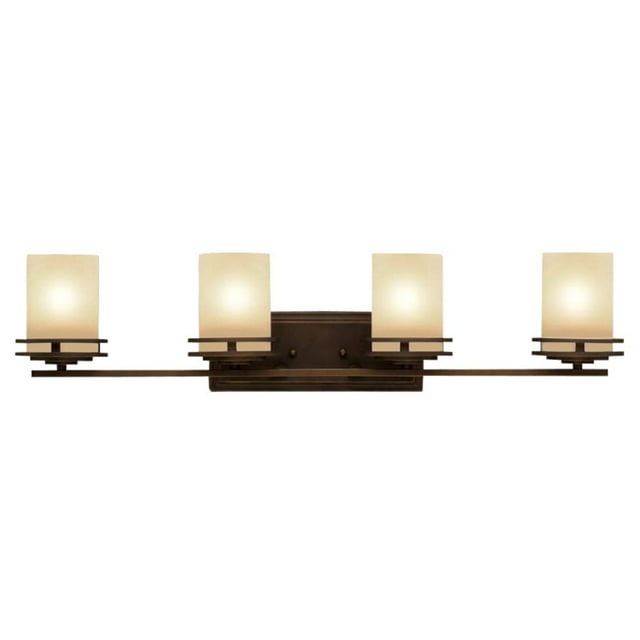 4 Light Bath Fixture With Soft Contemporary Inspirations 7.75 Inches ...