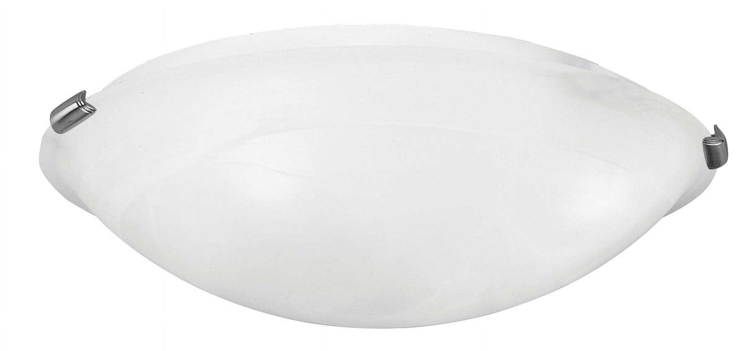 4 Light Brushed Nickel Ceiling Light fixture with White Alabaster Glass ...