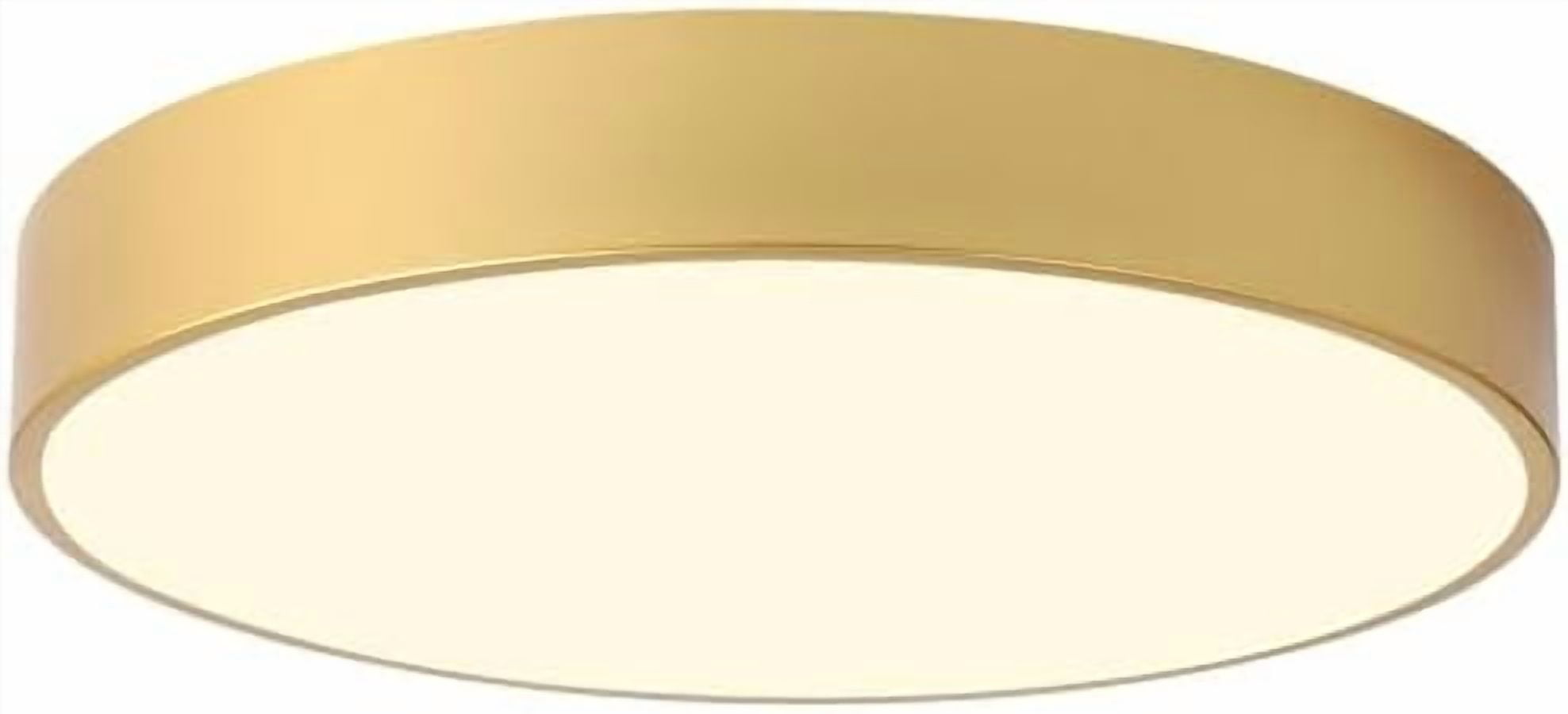 4-Light Close to Ceiling Light Fixture, 18 inch Large Size Gold Metal ...