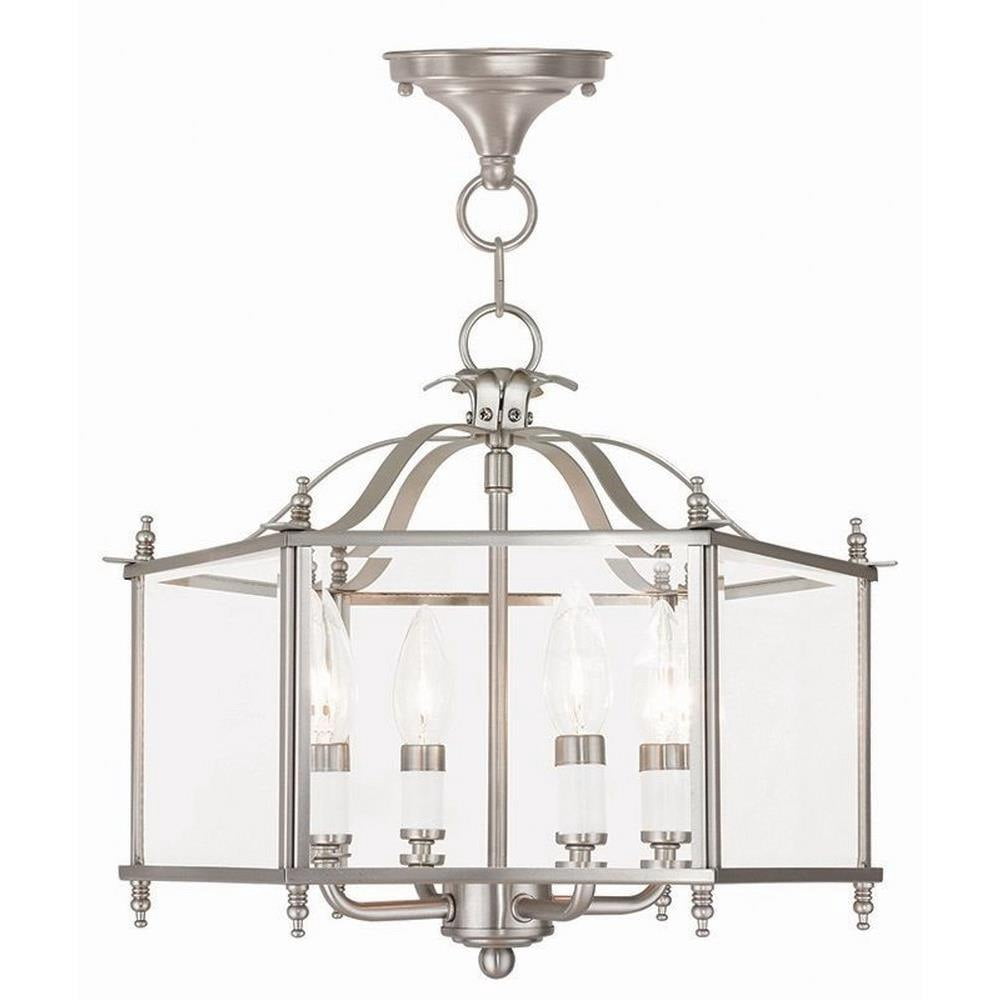 4 Light Convertible Pendant in Classical Style-13 inches Tall and 15.5 ...