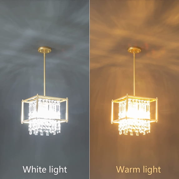 4-Light Dining Room Light Fixture 11.81 inch Square Lndustrial ...