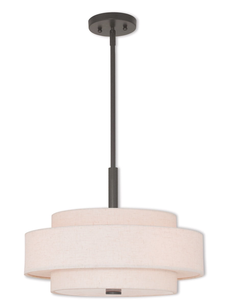 4 Light English Bronze Pendant light Hanging Light Fixture with Hand ...