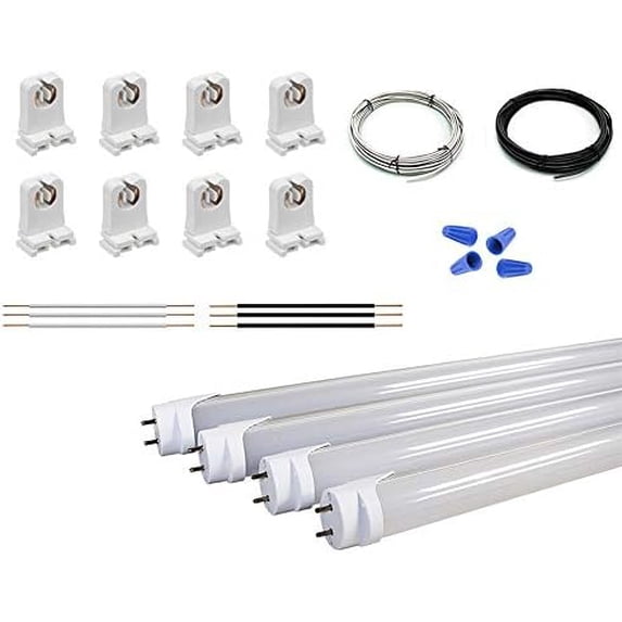 4 Light Fluorescent to LED Retrofit Conversion Upgrade Kit - (8) Non ...