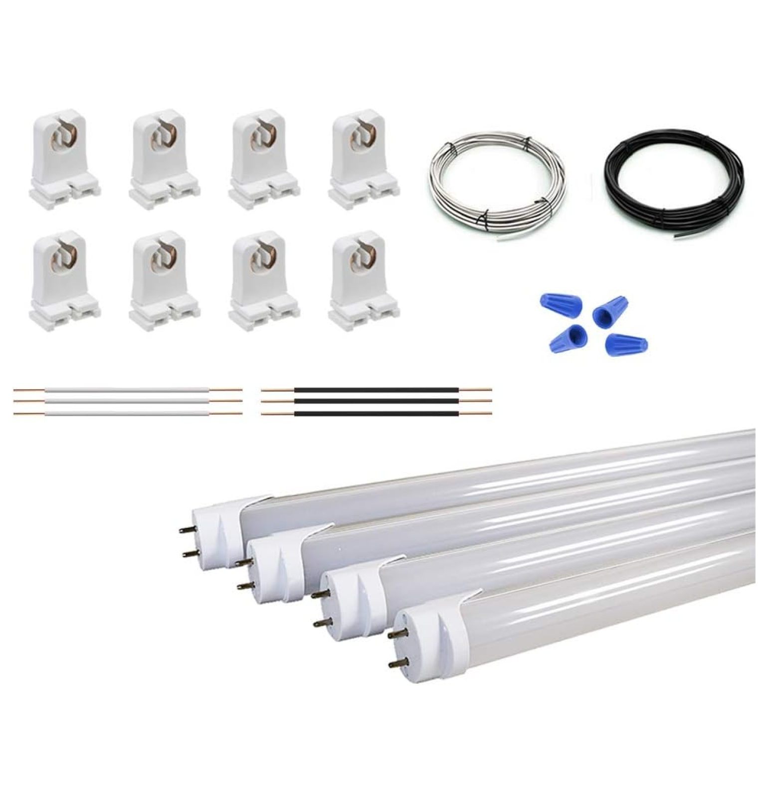4 Light Fluorescent to LED Retrofit Conversion Upgrade Kit - (8) Non ...